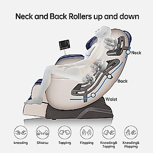 Real Relax 2025 Massage Chair of Dual-core S Track, Full Body Massage Recliner of Zero Gravity with APP Control, Black