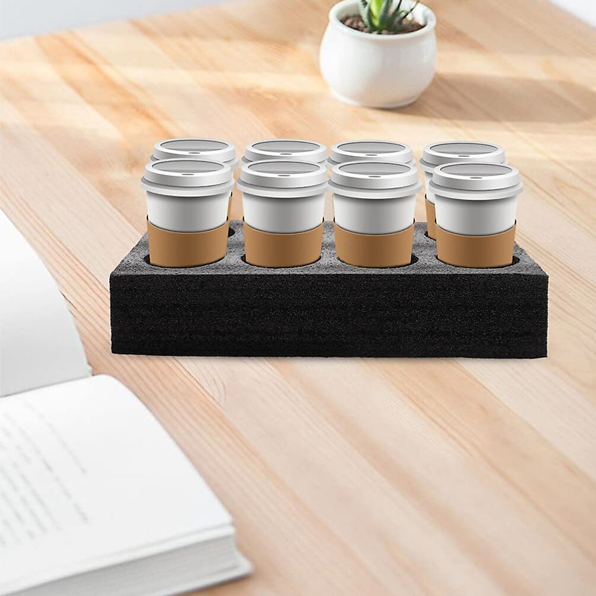Cabilock 3Pcs Cup Holder Drink Packaging Tray take Out Cup Tray Drink Carry Tray Cup Drink Carry Holder car Stands sodas Drinks Food Tray for car Outdoor Cup Tray Tool Pearl Cotton Coffee