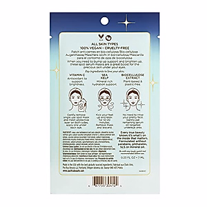 Pacifica Beauty, Eye Bright Vitamin C Spot Serum Mask, Under Eye Patches, Brightening, Moisturizing, Plumping for all Skin Types, Plant-Based, Vegan + Cruelty Free, Blue, 1 Count