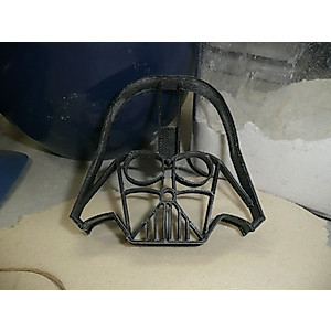 YNG DARTH VADER HEAD HELMET STAR WARS MOVIE CHARACTER COOKIE CUTTER 3D PRINTED MADE IN USA PR4131 Black