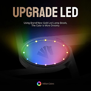 ASIAHORSE WD-001 Series 120mm Case Fan with Controller, Black 5V ARGB Motherboard Computer Case Fans Quiet High Airflow Adjustable Light Effect Computer Cooling Fan, 5 Pack