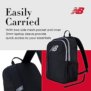Concept One New Balance Laptop Backpack, Travel Computer Bag for Men and Women, Black, 19 Inch