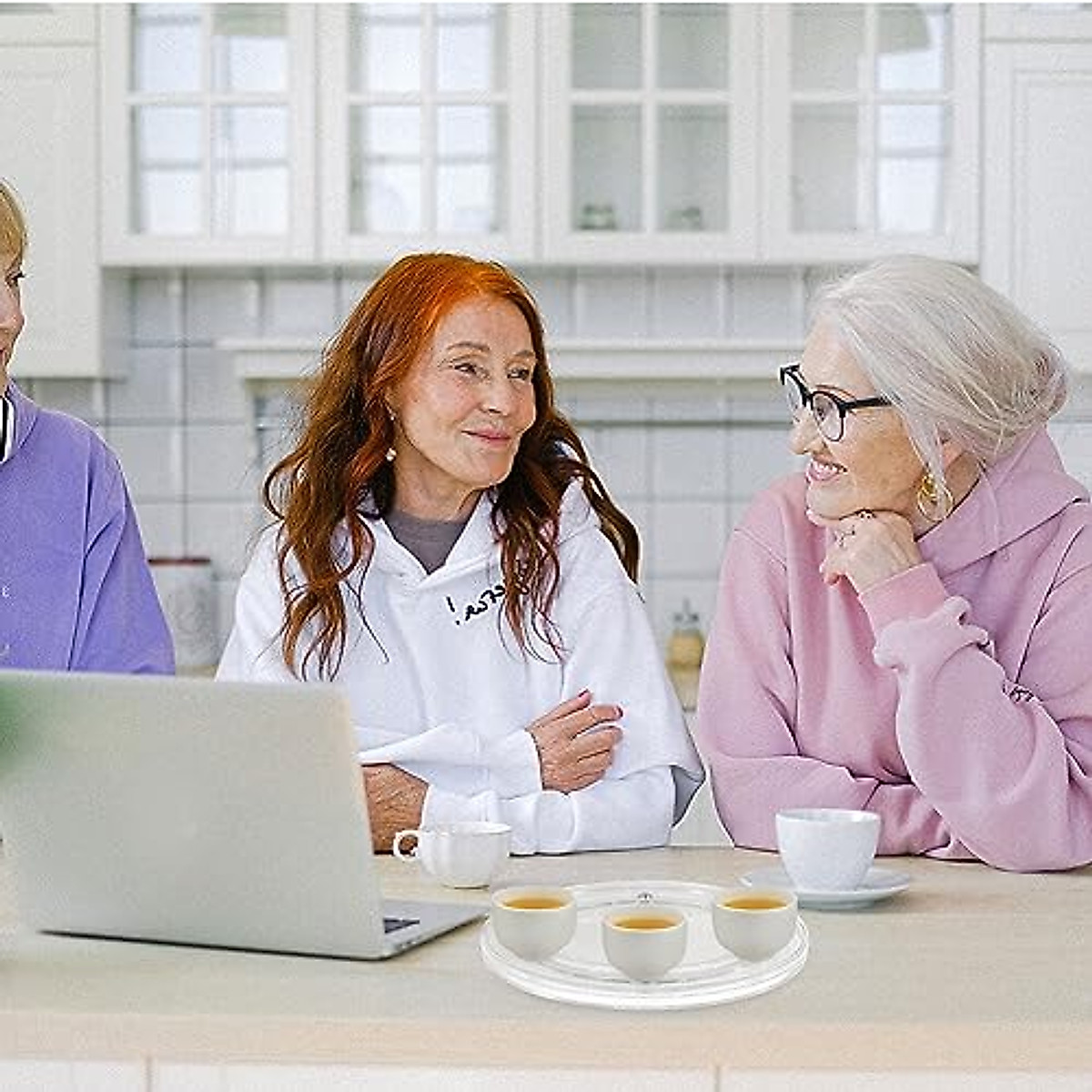 Garneck Food Tray Decorative Tray Creative Cake Turntable Baking Cake Stand Multi-Functional rotatable Plate 360-degree Rotating Plate to Rotate Table Decoration Acrylic Dining Table