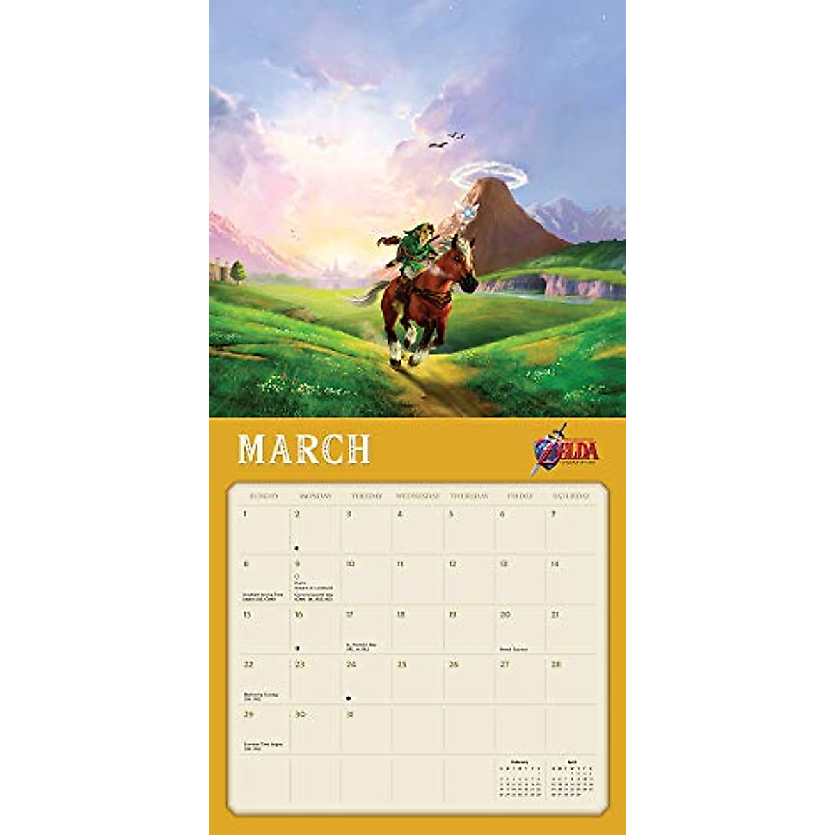 Legend of Zelda 2020 Wall Calendar