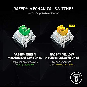 Razer BlackWidow V3 Pro Mechanical Wireless Gaming Keyboard: Green Mechanical Switches - Tactile & Clicky - Chroma RGB Lighting - Doubleshot ABS Keycaps - Transparent Switch Housing - Bluetooth/2.4GHz