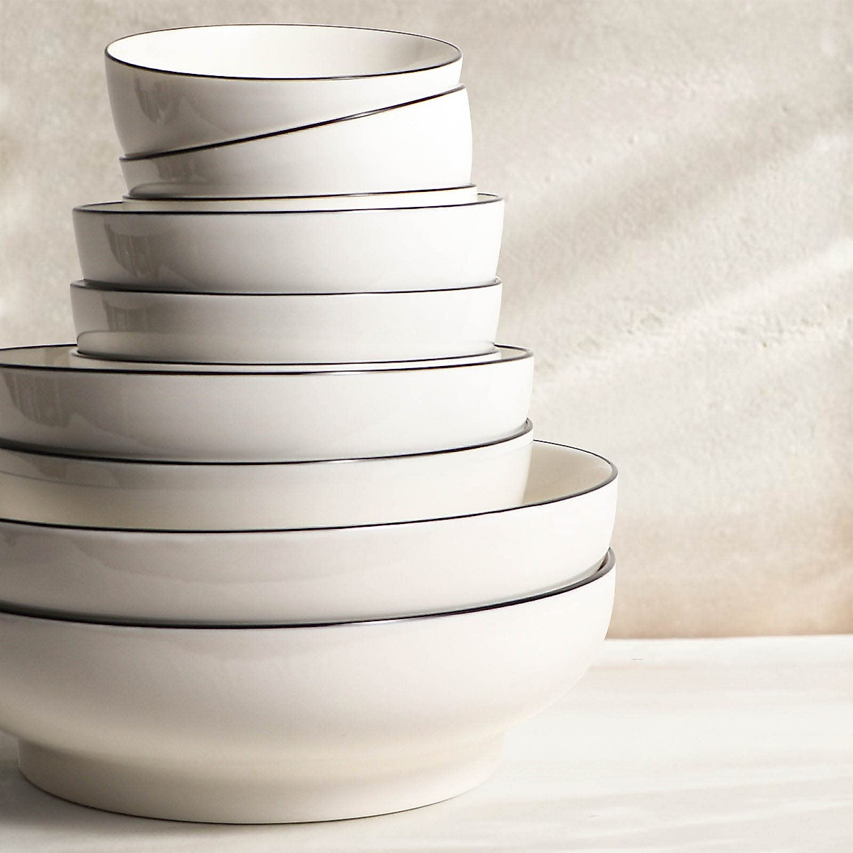 Wareland Cereal Bowls, Small Ceramic Dessert Bowls Set Of 4, 16 oz, 5 Inch White Bowls For Soup Rice Snack Side Dishes Salsa Chili Ice Cream Oatmeal, Microwave Oven Dishwasher Safe Bowls For Kitchen