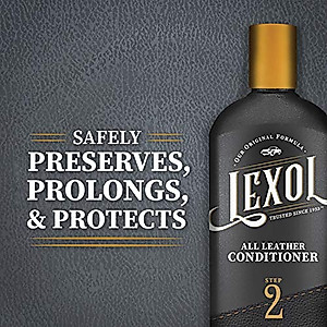 Lexol Leather Conditioner, Use on Car Leather, Furniture, Shoes, Bags, and Accessories, Trusted Leather Care Since 1933, 16.9 oz Bottle