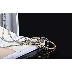 UNY Luxury Cable wire design linked Chain Necklace Women Fashion Jewelry drop Heart shape Unique Present
