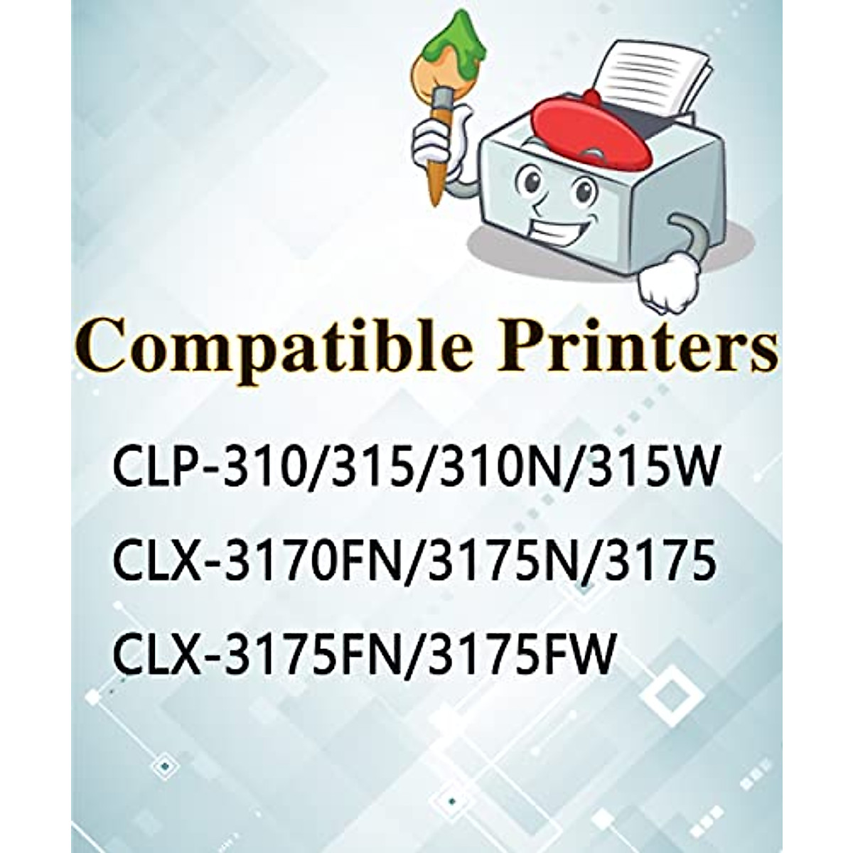 MM MUCH & MORE Compatible Toner Cartridge Replacement for Samsung 407S 409S CLT-407S use with CLX-3185FW 3185N CLP-320N CLP-321N CLP-325W Printers (5-Pack, 2 Black + Cyan + Magenta + Yellow)