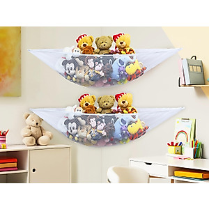 2 PK - Simplehouseware Stuffed Animal Jumbo Toy Storage Hammock