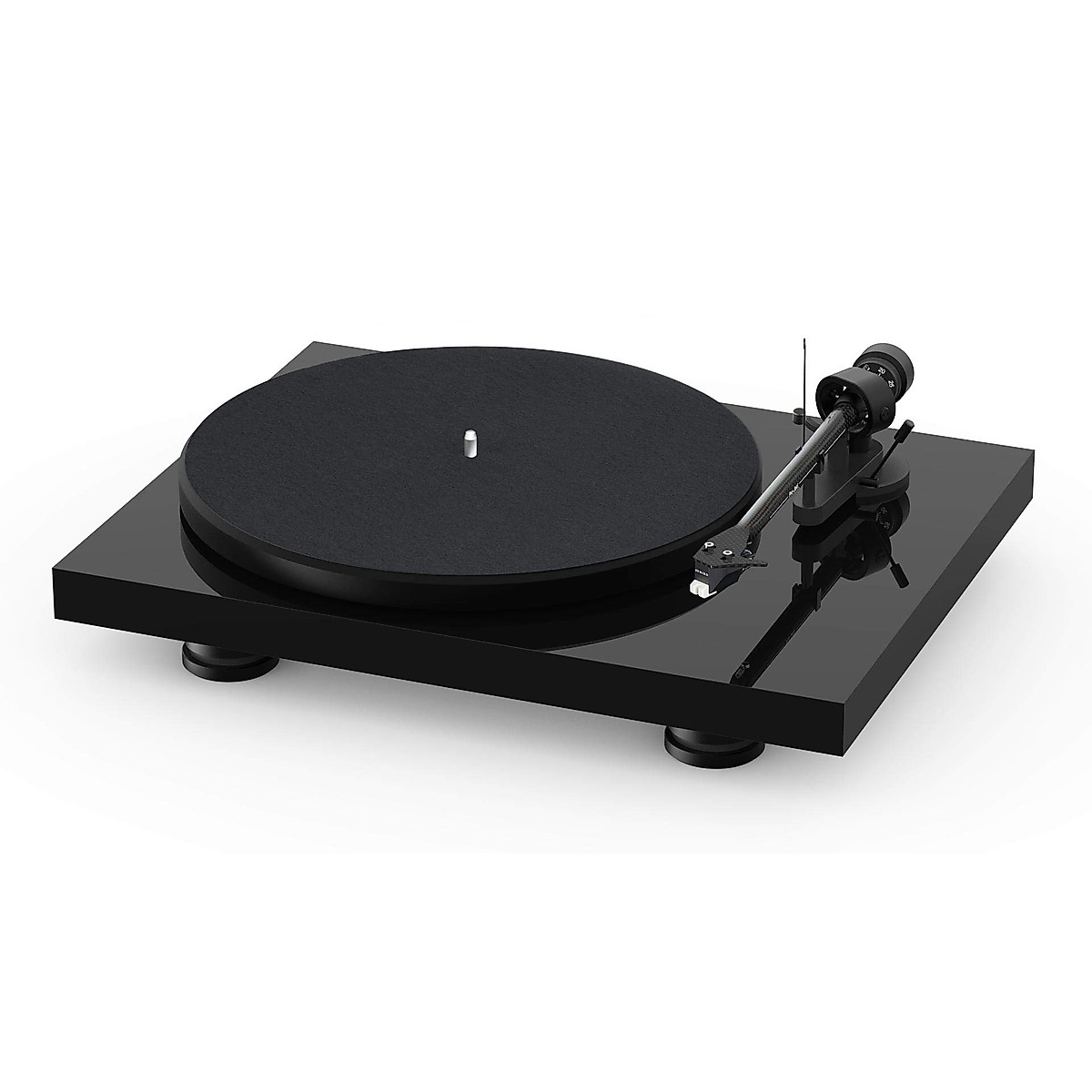 Pro-Ject Debut Carbon EVO, Audiophile Turntable with Carbon Fiber tonearm, Electronic Speed Selection and pre-Mounted Sumiko Rainier Phono Cartridge (High Gloss Black)