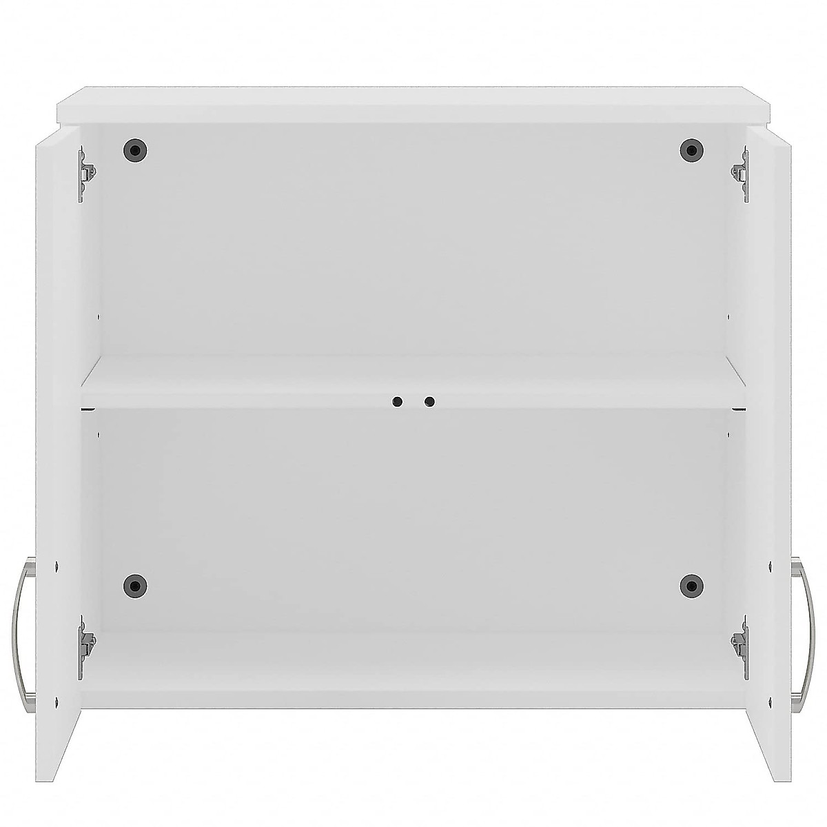 Bush Business Furniture Universal 24-inch Wall Cabinet with Doors and 2 Shelves, White (UNS428WH)