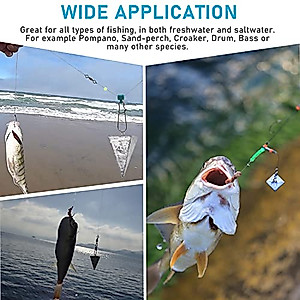 Pyramid Sinker Fishing Weights Surf Fishing Sinkers Saltwater Fishing Weights Fishing Gear Tackle 1oz-8oz (4pcs Mixed 1oz+2oz+3oz+4oz)