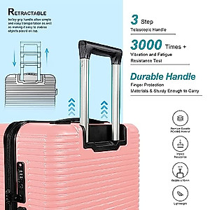 24 Inch Luggage PC+ABS Hardshell Suitcases with Spinner Wheels TSA Lock for Travel, Check-in.