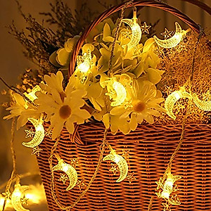 Light String, Simple And Convenient Moon Star Pendant Decoration Lamp, for Home Decoration, Garden Lighting Indoor And Outdoor
