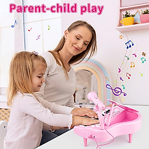 Amy&Benton Piano Toy Baby Piano Toy for Toddlers Piano Pink for Girls 1-3 Girl First Birthday Gift for 1 2 3 Years Old Girl 1st Birthday Toy for Girl 1 2 3 Year Old Girl Gift One Year Old