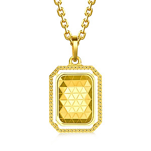 CHOW SANG SANG 999.9 24K Gold Price-by-Weight 2.62g Gold Dazzling Mirror Gold Pendant for Women 93172P | [Not Include the Necklace]
