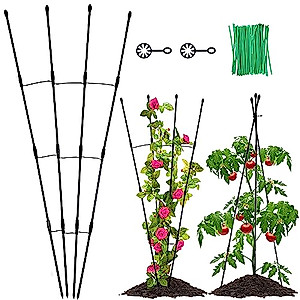 𝑨𝒇𝒂𝒏𝒆𝒄𝒉𝒐 2Packs Trellis for Climbing Plants Outdoor and Indoor, 47.24inch Garden Rustproof Plant Trellis Support Grows Lattice for Indoor Plants Trellis for Potted Flowers Tomatoes, or Vines