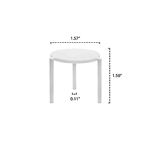 Party Essentials Disposable Plastic Pizza Stands/Savers/Tripod Stacker/Catering Boxes and Food Take Out, Pack of 200, White