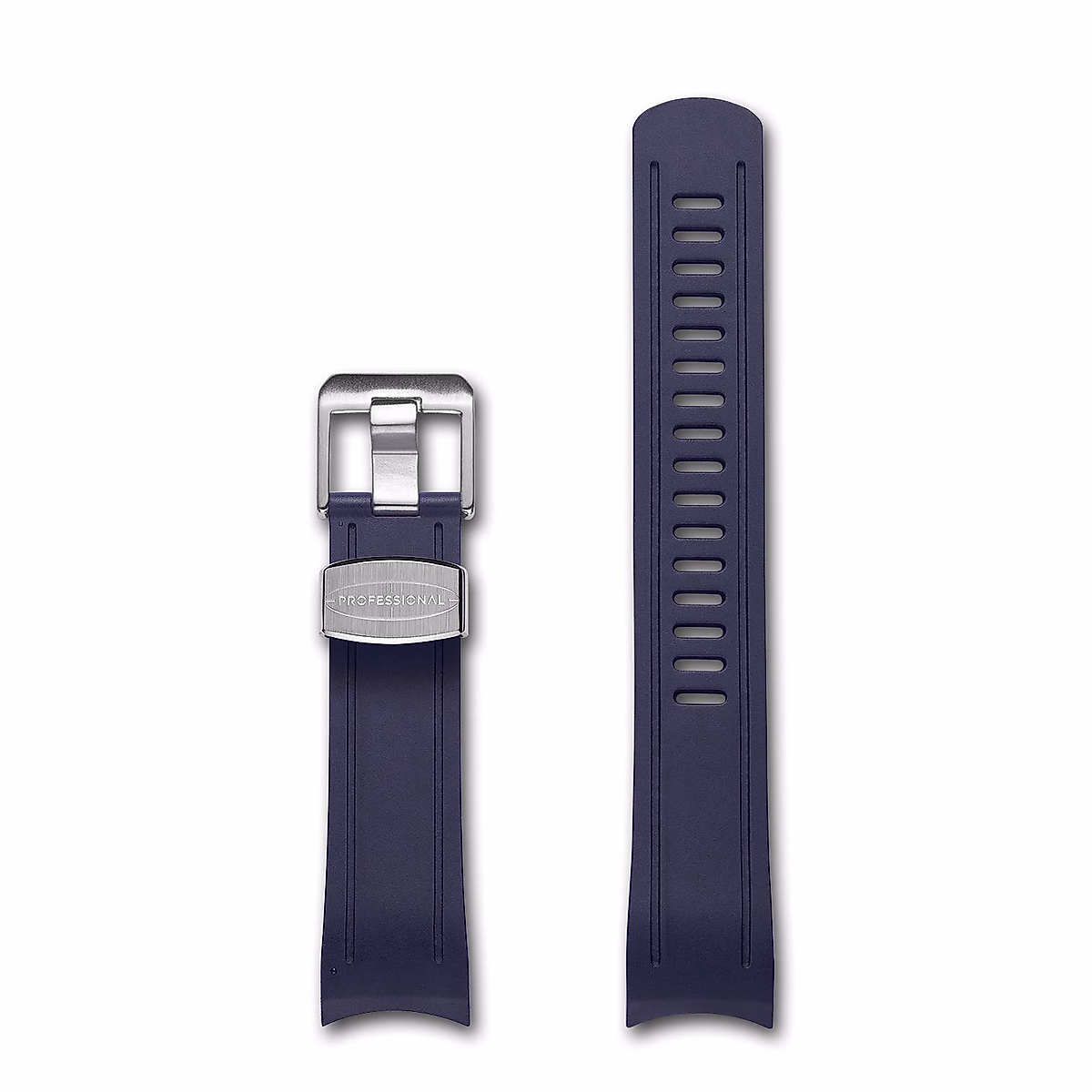 Crafter Blue CB05 Curved End Watch Band Quick Release Soft Rubber Strap Replacement for Seiko Skx Series SKX007, SKX009 and SKX011 and Sports 5 Series: SRPD51K1, SRPD53k1, SRPD55K1 etc - Orange