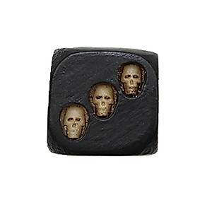 LoveinDIY Pack of 10 Skull Dice Scary Novelty Game 6 Sided D6 Dice Vintage Skeleton