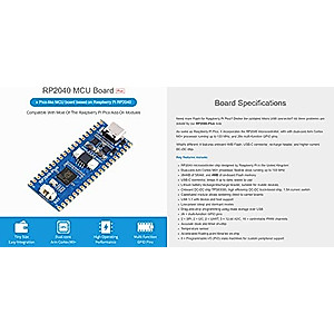 Waveshare RP2040-Plus, A Low-Cost, High-Performance Pico-Like MCU Board Based On Raspberry Pi Microcontroller RP2040 4MB