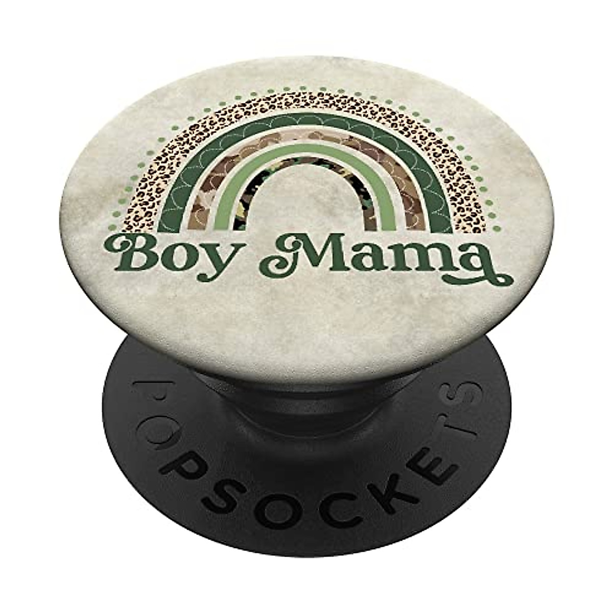 Boy Mama Cute Leopard Print Camo Rainbow Mothers Day Mom PopSockets Swappable PopGrip
