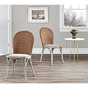 Safavieh Mercer Collection Sharon Finish Taupe Side Chairs, Antique Oak, Set of 2