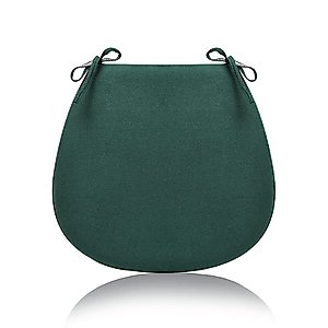 4 Count Memory Foam Kitchen Dining Chair Pads with Ties Soft Seat Cushion Non-Slip Chair Cushion with Machine Washable Cover-Peacock Green||40X40cm/15.7x15.7in