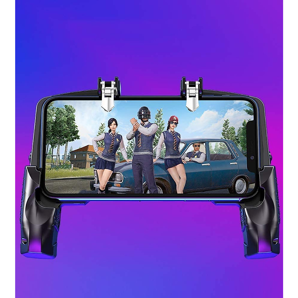 Mobile Game Controller L1R1 Triggers [ 2 Finger ], FPS or Battle Royale Controller Gaming Grip Joystick Gamepad, Shoot Aim Keys for 4.7-6.5" Android/iOS Phone