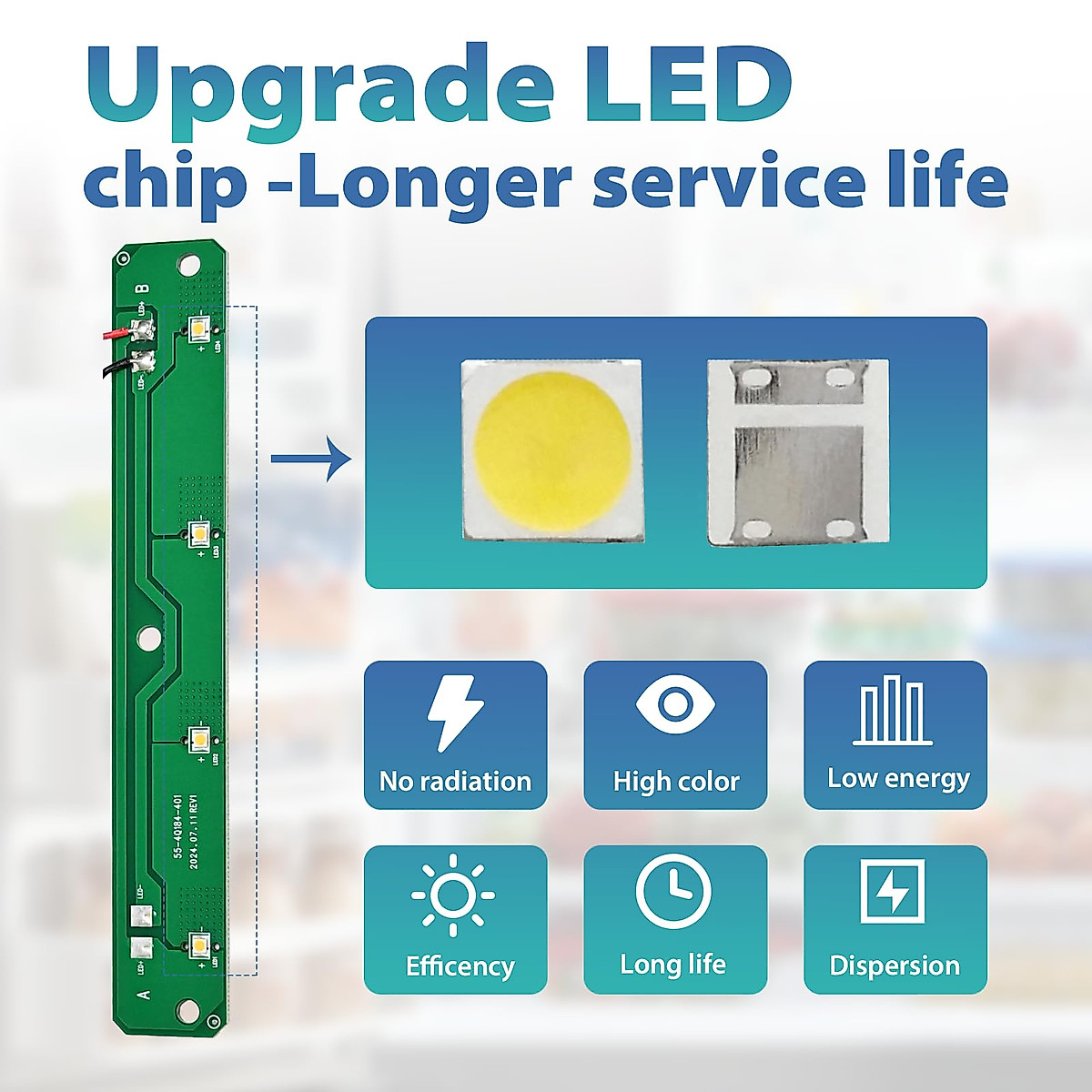 W11527432 W11387579 W11333374 Whirlpool Amana Compatible with Refrigerator Light Assy Module Brand W11042554 W11101384 Replacement