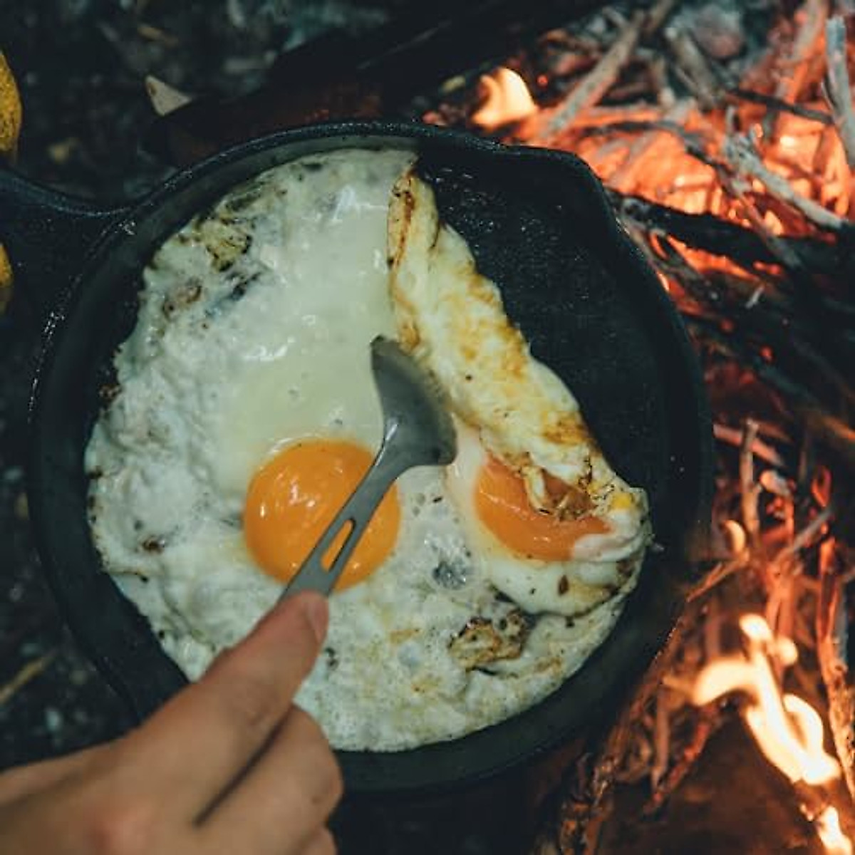 Fire-Maple Blackhawk 6" Cast Iron Skillet - Non-Stick Frying Pan with Even Heat Distribution for Bushcraft,Camping and Home Uses- Portable, Easy Storage - 600ml Capacity