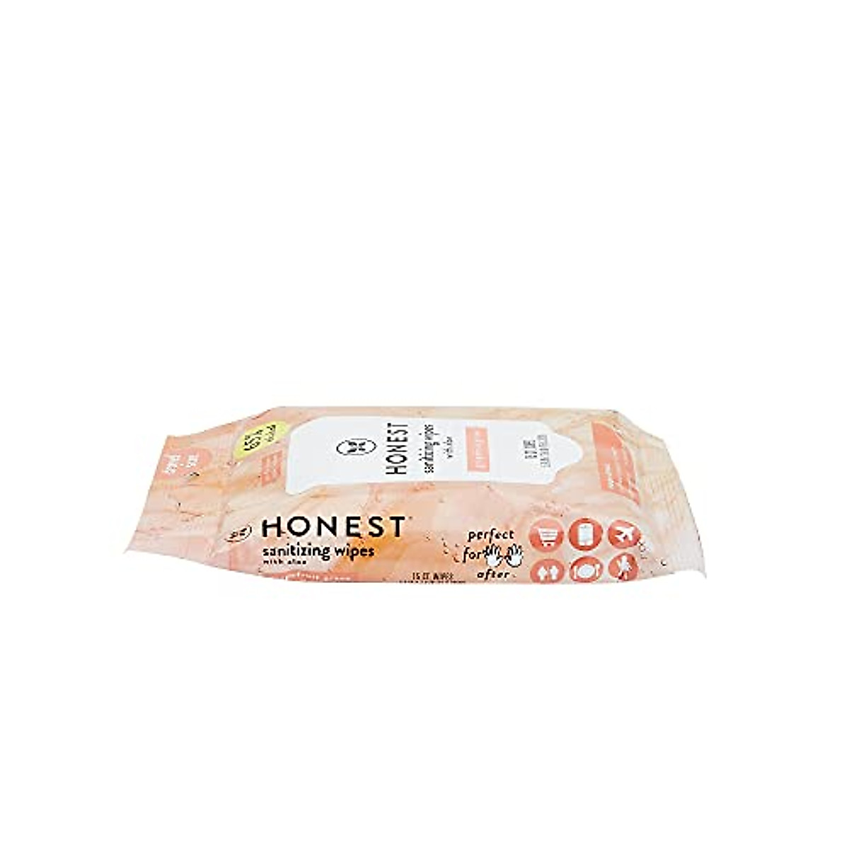 The Honest Company Sanitizing Alcohol Wipes, Grapefruit Grove, 15 Count (Pack of 10)