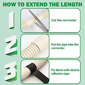 Forestchill 50 Ft AC Drain Hose for Mini Split Air Conditioner Ductless Heat Pump, 5/8" I.D Universal Mini Split Drain Hose Pipe Line, Flexible and UV Resistant Air Conditioner Accessories