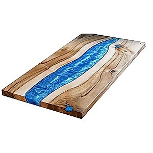 Epoxy Table, Epoxy Resin River Table, Live Edge Wooden Table, Natural Wood,Dining table, Natural Epoxy Table, Resin Table 54x27 inch