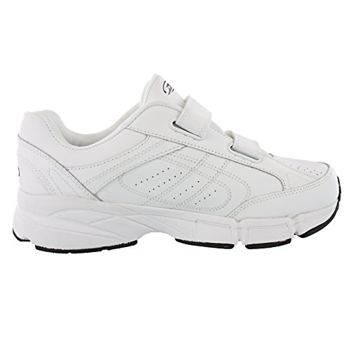 Dr.Scholls Men's Omega Light Weight Dual Strap Closure Sneaker Wide Width, White, 10.5 Wide