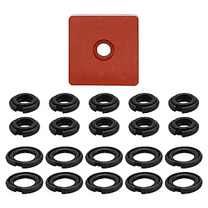 RURBRIN 10+10 Sets 3/8" & 1/2" Impact Wrench Retainer Rings with O-ring, Fit For Electric/Pneumatic Wrench, Including Anvil Retaining Ring Install Tool (Red)