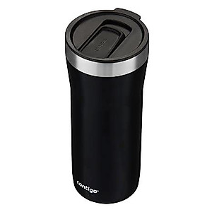 Contigo Insulated Tumblers Travel Mug Set - Streeterville 14 oz. Stainless Steel Tumbler with Handle in Salt White and SNAPSEAL 16 oz. Insulated Stainless Steel Travel Mug in Licorice