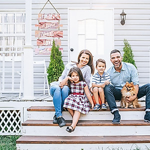 Jacriah Farmhouse Kitchen Signs Wall Decor, Bless the Food Before Us Sign, Pink Gold Kitchen Decor and Accessories Modern, Rustic Dining Room Wall Plaques, Large Country Decor, Inspirational Wall Art