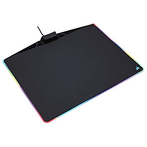 Corsair MM800 Polaris RGB Mouse Pad - 15 RGB LED Zones - USB Pass Through - High-Performance Mouse Pad Optimized for Gaming Sensors, Black