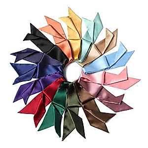 Stylish Soft Scarf Ribbon Scarf Long Skinny Satin Belt Sash Necktie Neck Scarf Choker for Women (Black)
