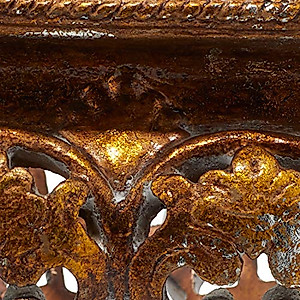 Deco 79 Polystone Ornate Decorative Bowl with Handles, 19" x 10" x 12", Gold