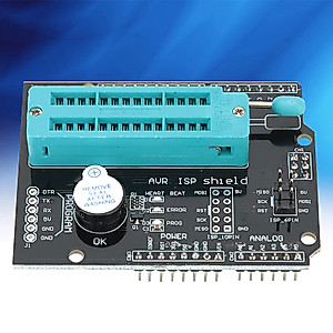 Programmer Expansion Board, AVR ISP Burning Burn Bootloader Module, with On-Board Buzzer and LED Indicator Light