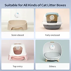 uahpet Cat Litter Deodorizer Odor Eliminator 99.9% Dust-Fall for All Kinds of Cat Litter Box Bathroom Wardrobe Kitchen and Small Area（ 80% Deodorization /99% Deodorization)