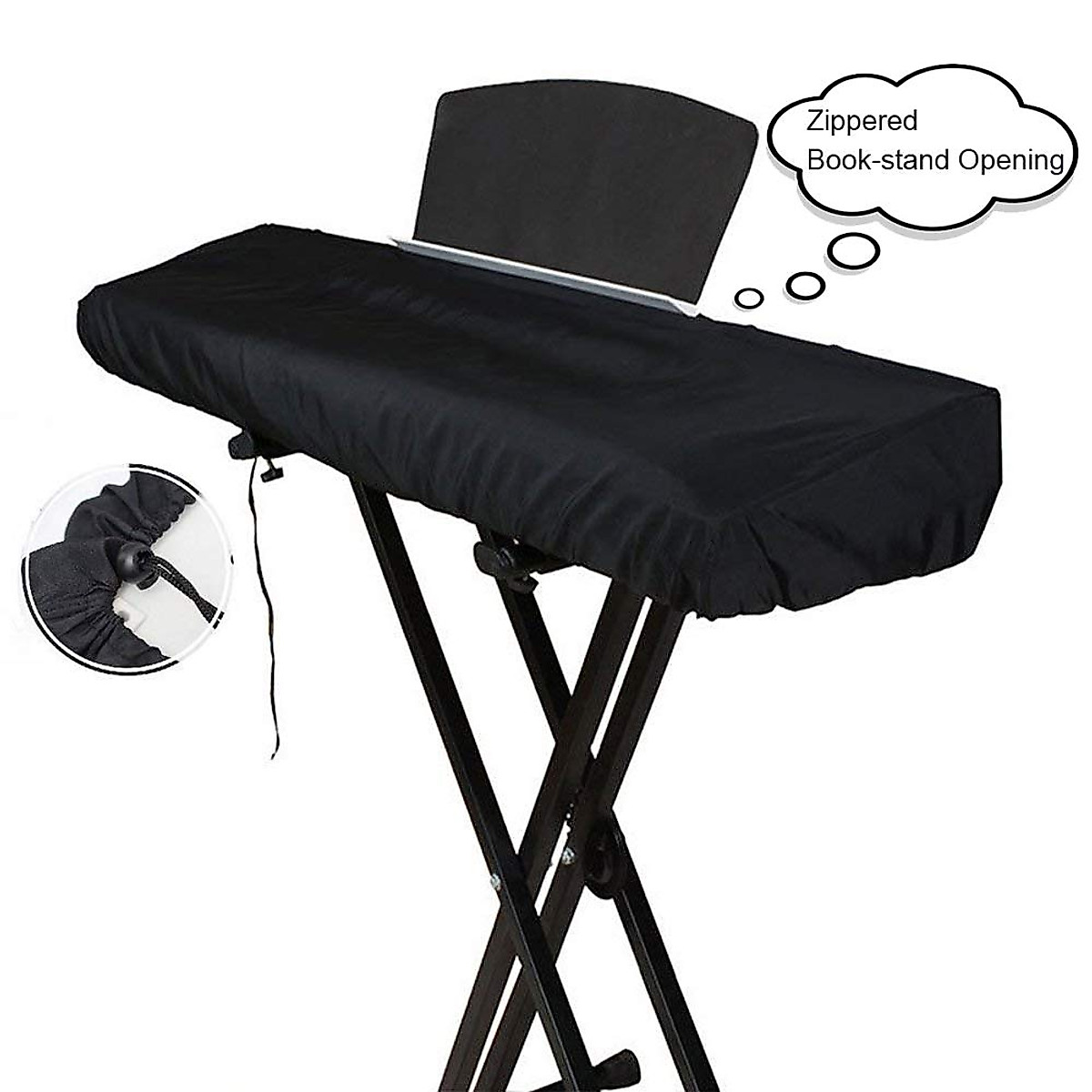 Ruibo 61 Key Keyboard Cover/Waterproof Electronic Piano Keyboard Dust Cover with Drawstring made of 420D Oxford / 61 Key Music Keyboard Cover