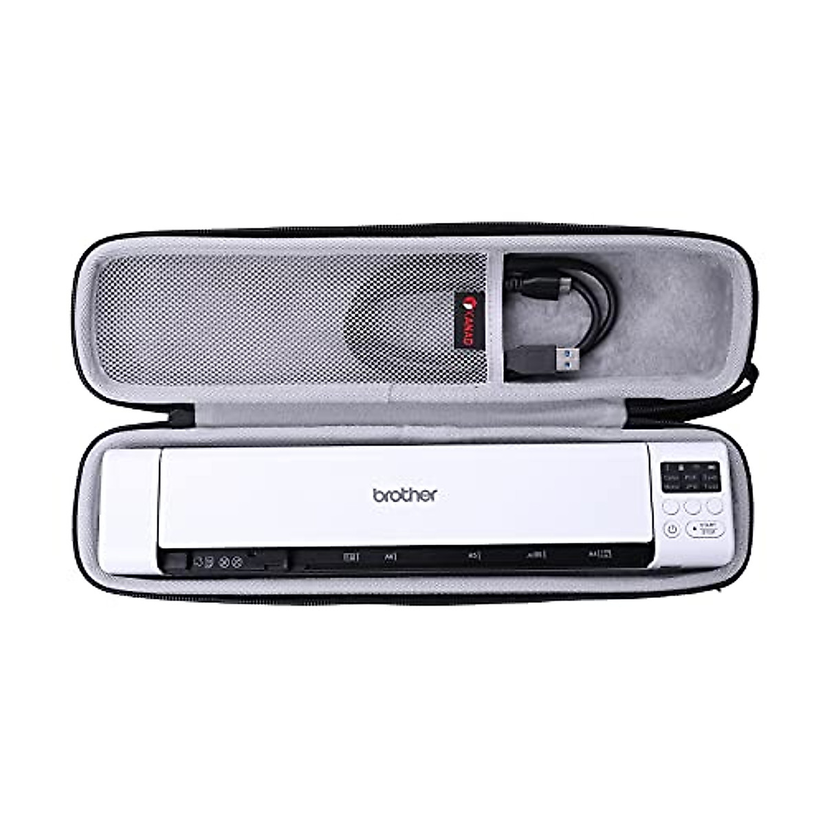 XANAD Hard Case for Brother DS-640 / DS-940DW/DS-740D / DS-720D/Doxie Go SE Duplex Compact Mobile Document Scanner(Light Gray)