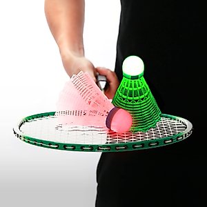 Badminton Shuttlecocks, Badminton Birdies 4pcs - Lighting Glow in The Dark Night