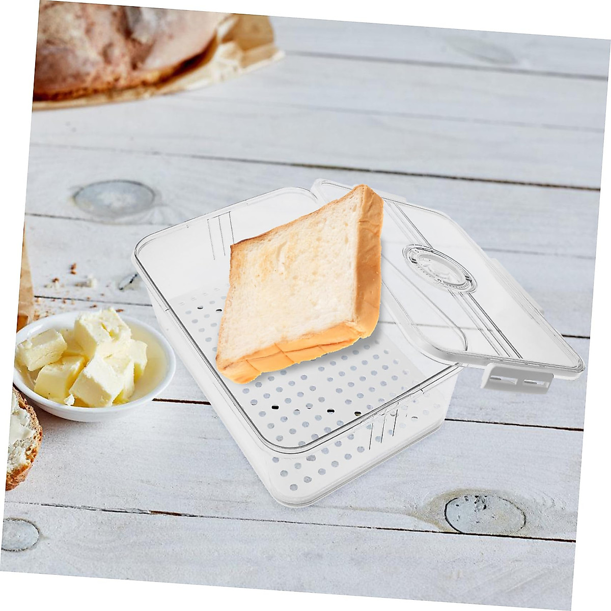 MAGICLULU Refrigerator Organizer Bins Airtight Bread Storage Fruit Vegetable Storage Containers Timer Function