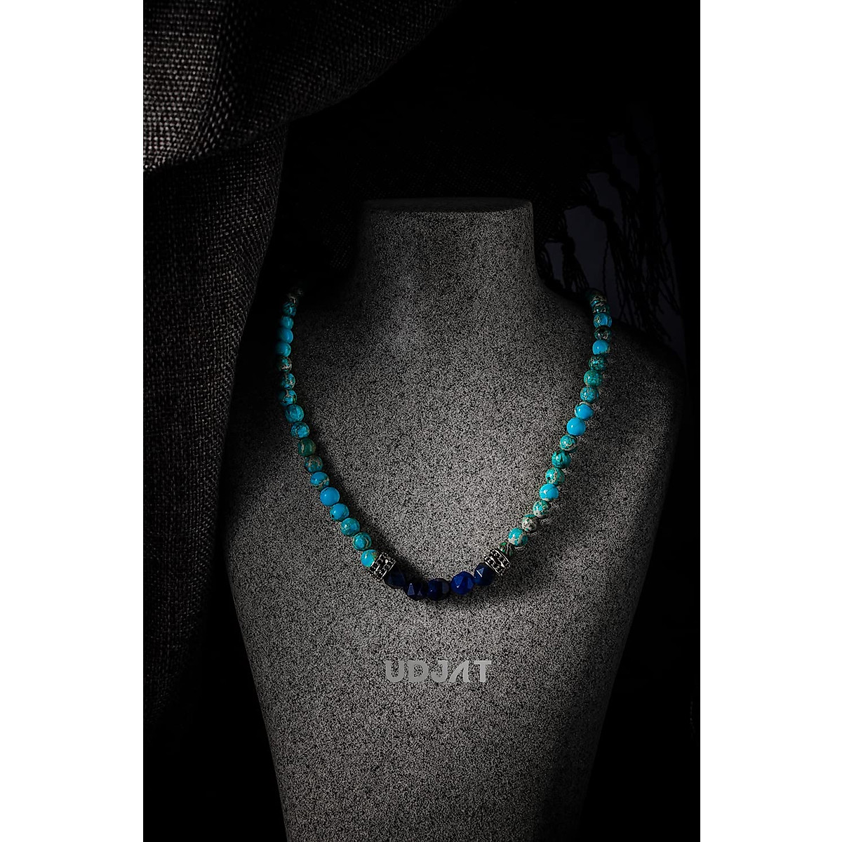 [Udjat]Turquoise Emperor Stone Wrap Bracelets,Healing Crystal Bracelet, Chakra Bracelet,Mala beads Crystal Bracelet for Woman, Turquoise Wrap Bracelets, turquoise emperor stone,blue sodalite