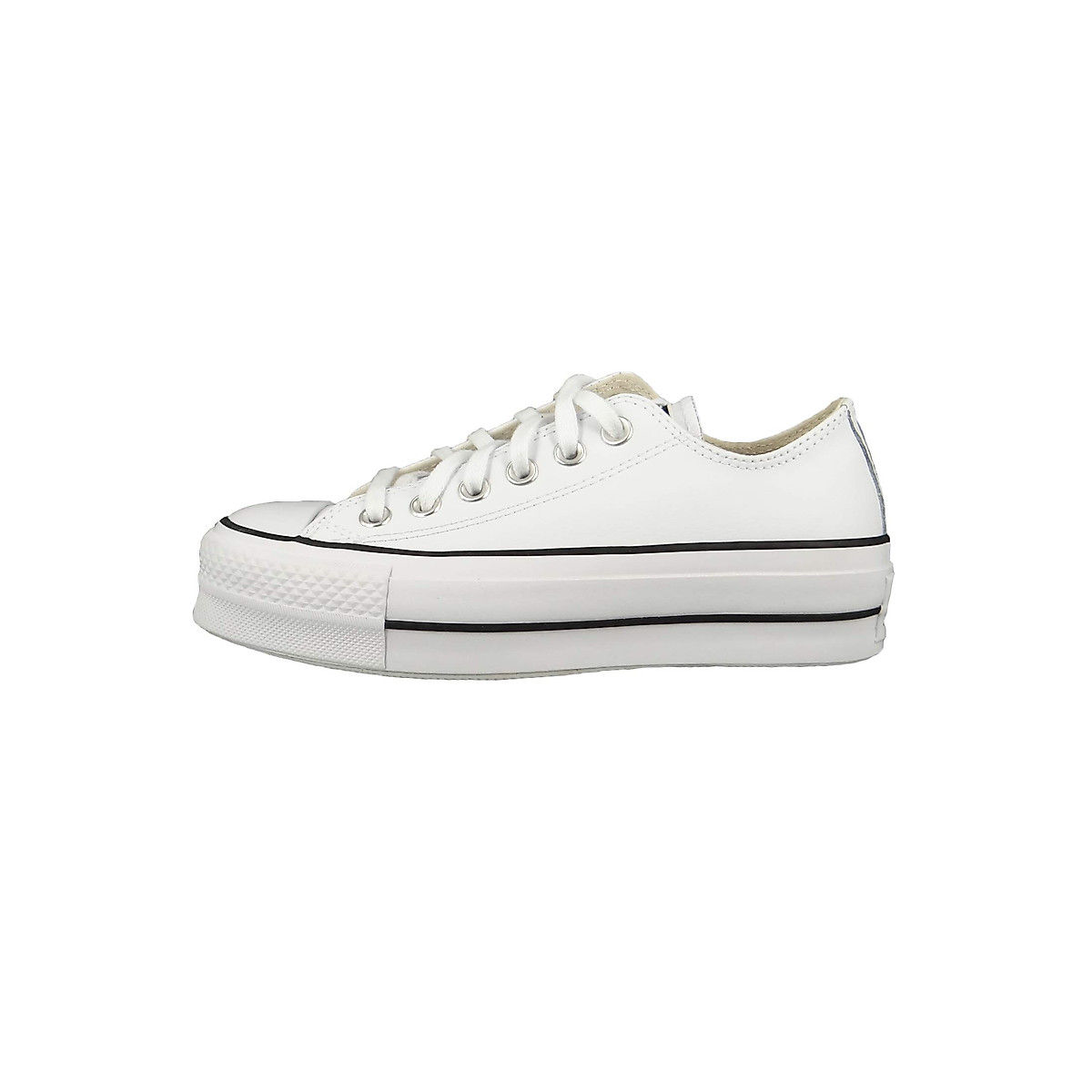 Converse Women's Chuck Taylor All Star Lift Clean Sneaker, White/Black/White, 7.5 M US